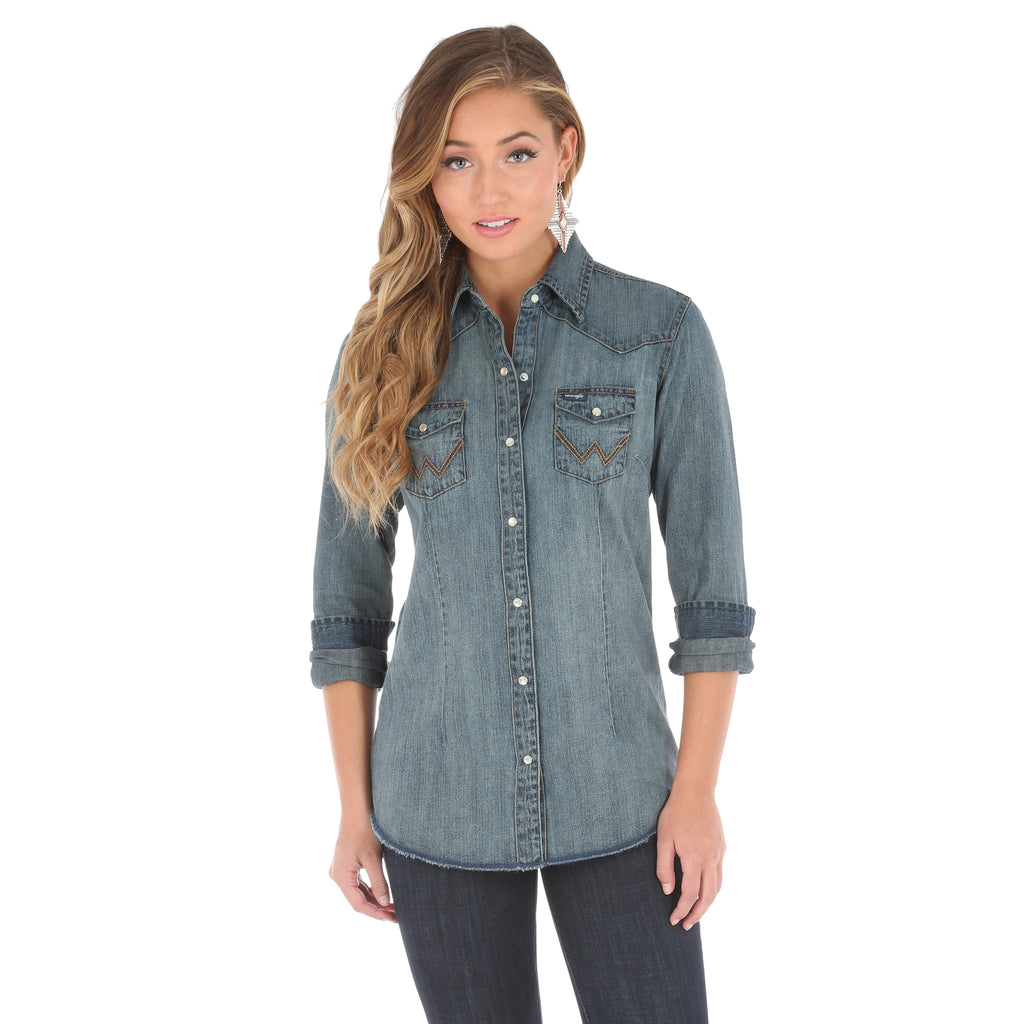 LD DENIM SHIRT WITH ONE POINT FRONT AND BACK YOKE - Country Soul